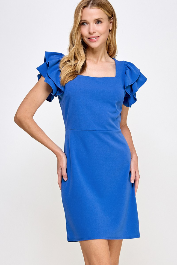 Leap Of Faith Dress - Blue – Cheeky Bliss